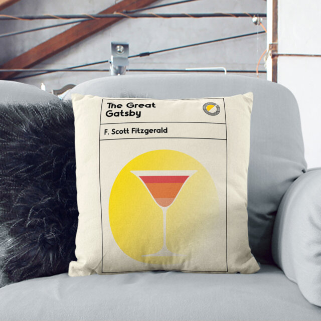 Book Cover the Great Gatsby F. Scott Fitzgerald Scatter Cushion by ...