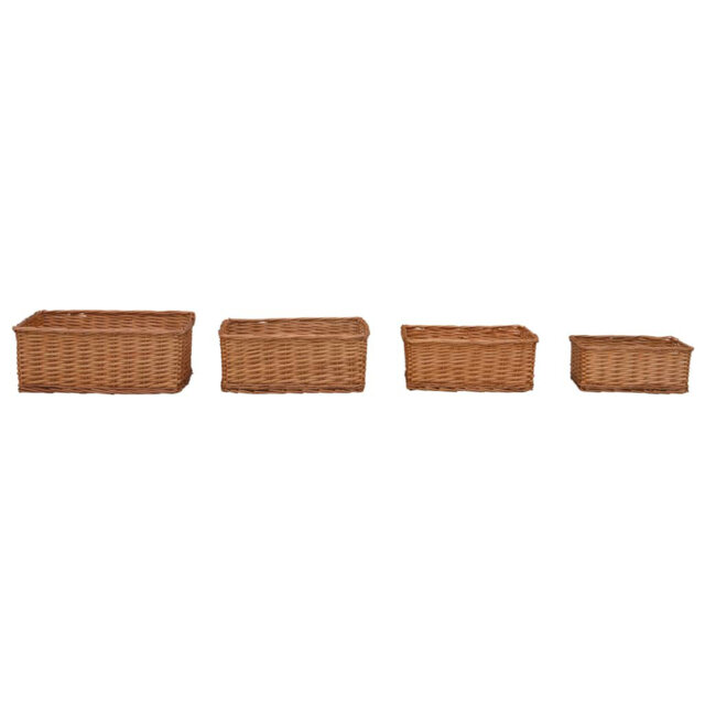 Stackable Wicker 4 Piece Basket Set by Wayfair | ufurnish.com