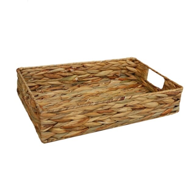 Water Hyacinth Shallow Rectangular Storage Basket by Wayfair | ufurnish.com