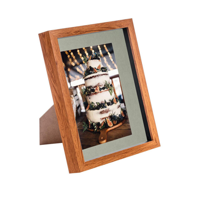 "Nicola Spring - 3D Box Photo Frame - 8 x 10"" with 5 x 7"" Mount" by ...
