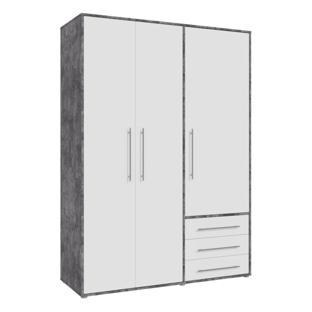 Modern Wardrobe with 2 Drawers and 3 Doors, Plenty of Storage Space ...
