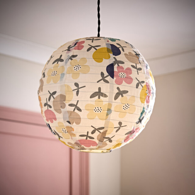 30cm H Fabric Globe Pendant Shade ( Slip-On ) Cream by Wayfair ...