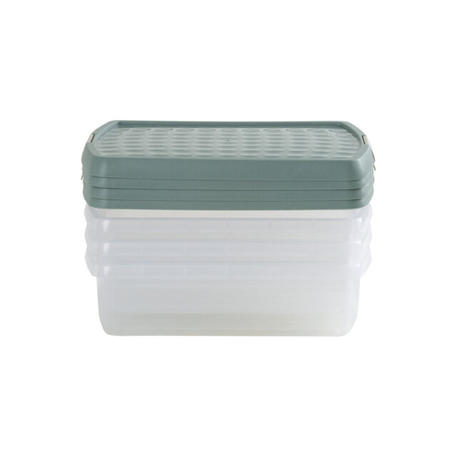 Wham Clip 8.5L Rectangular Plastic Storage Boxes with Secure Clip Lock ...