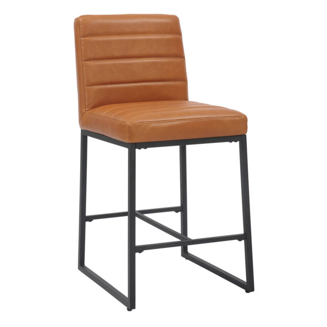 Carlton Real Leather Light Brown Bar Stool by Wayfair | ufurnish.com