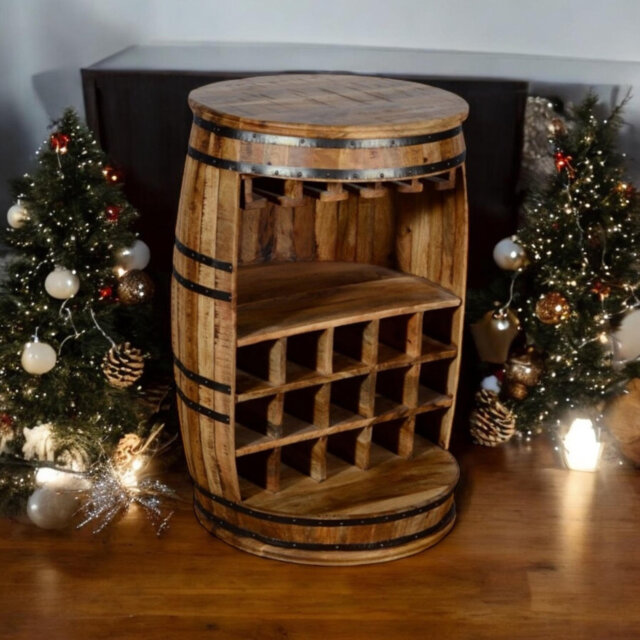 Andren Solid Wood Wine Bottle Rack Brown by Wayfair | ufurnish.com