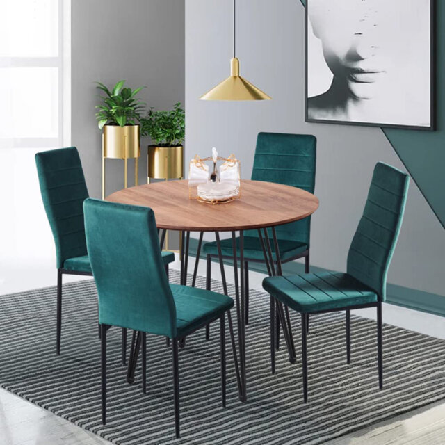 Retro Round Dining Table, Kitchen Table For Dining Roon Office by ...