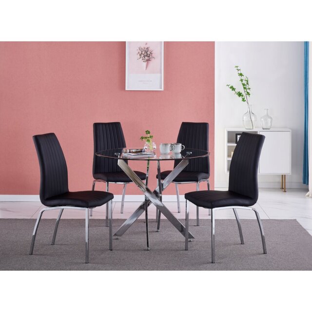 Nexus Dining Table With 4 Modalux Chairs by Wayfair | ufurnish.com