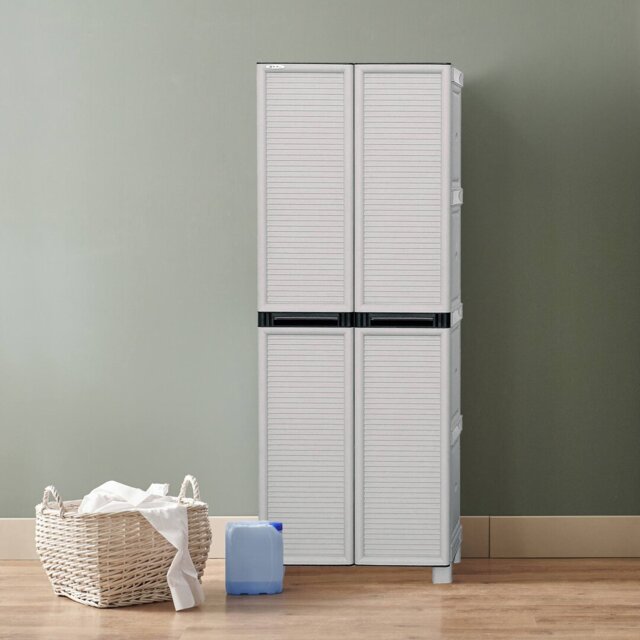 Multipurpose Wardrobe For Outdoor Or Indoor Use, 1 Door Cabinet And 3 ...