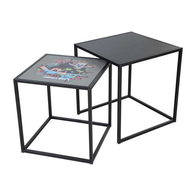 Minecraft side table, coffee table, set of 2 by Wayfair | ufurnish.com