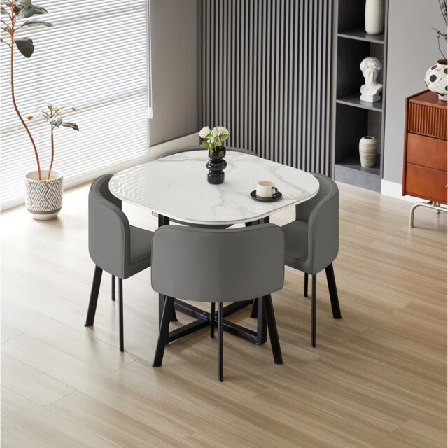 Oliver Nesting Dining Table Set Square With Chairs by Wayfair ...
