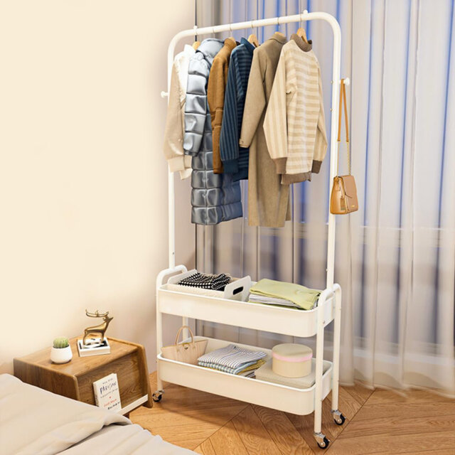 Clothes Rack Metal Clothes Rail Coat Rack For Bedroom Heavy Duty ...