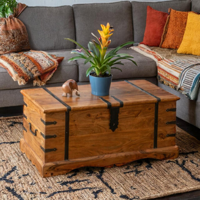 Hamdan Sheesham Trunk Thakat Coffee Table by Wayfair | ufurnish.com