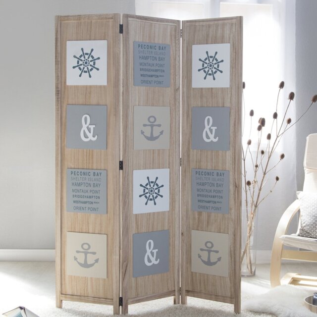 Screen Molino With 3 Panels Room Divider Maritime Privacy Screen ...