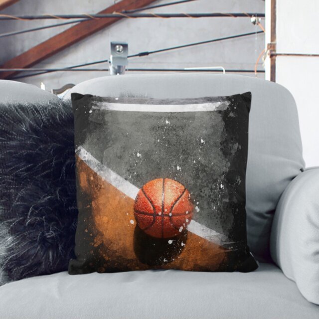 Basketball Court Paint Splash Scatter Cushion by Wayfair | ufurnish.com