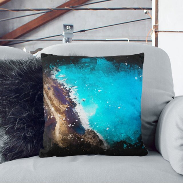 Coastline of Crete in Greece Cushion with Filling by Wayfair | ufurnish.com