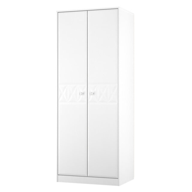 Ceinwen Tall Double Hanging Wardrobe in White Matt by Wayfair ...