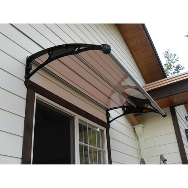 Canofix 3m Width x 1m Depth Door Canopy Black-Bracket Bronze-Sheet by ...