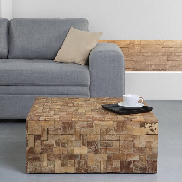 Gambo Solid Wood Block Coffee Table by Wayfair | ufurnish.com