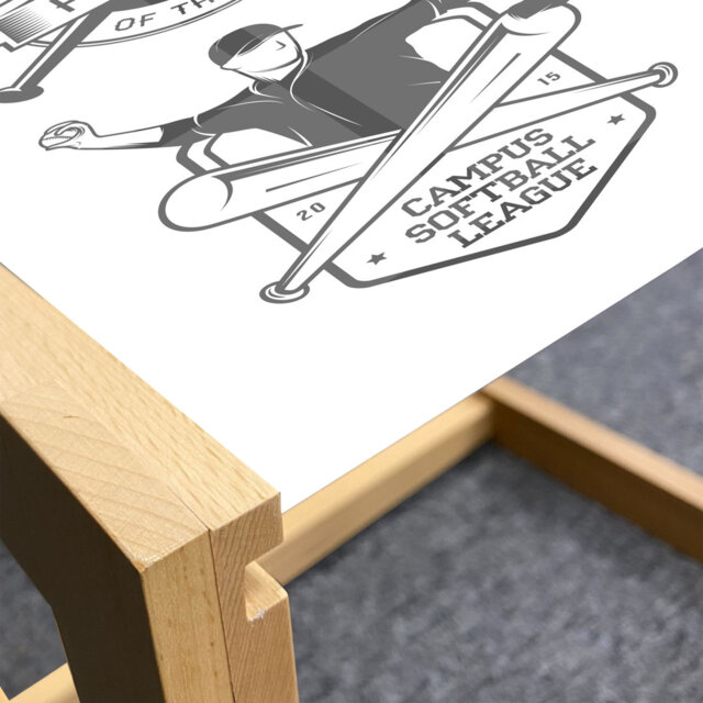 Sports Coffee Table, Vintage Baseball And Softball With Championship ...