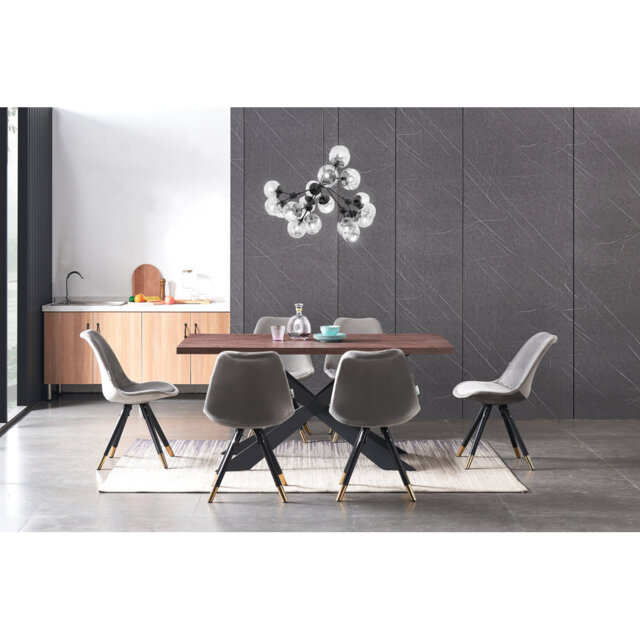 Gunesh 6 Person Dining set - a Rectangular Wooden Dining Table with ...