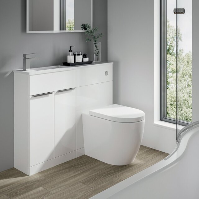 1000mm Combined Vanity Unit with Toilet Included by Wayfair | ufurnish.com