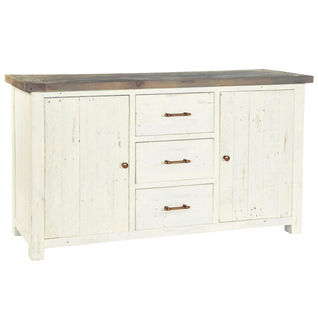 Brents 153 Cm Wide 3 Drawer Pine Solid Wood Sideboard by Wayfair ...