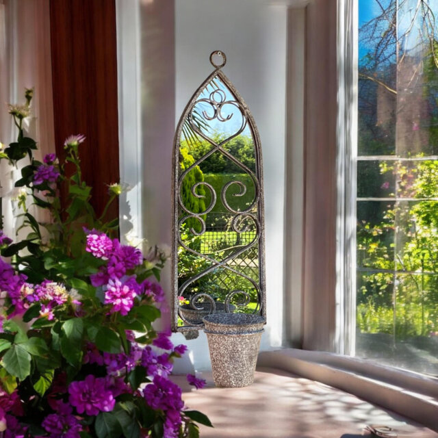 Goggins Accent Mirror with Planter â Stylish Wall Decor with Built-In ...