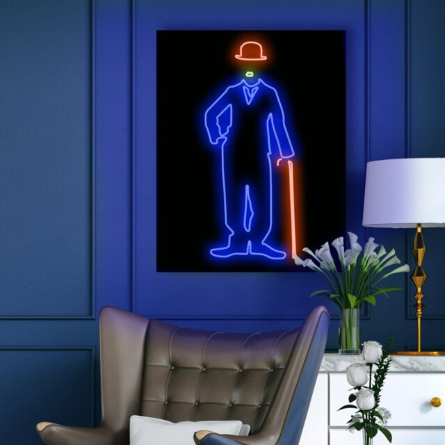 Neon Sign Light Charlie Chaplin Home/Wall Decor by Wayfair | ufurnish.com