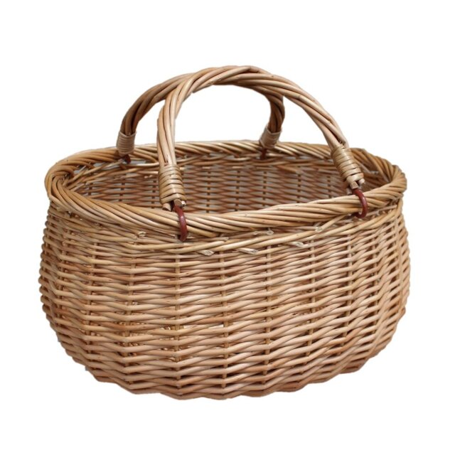 Light Steamed Swing Handled Coracle Wicker Basket by Wayfair | ufurnish.com