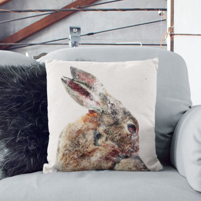 Brown Rabbit Cushion with Filling by Wayfair | ufurnish.com