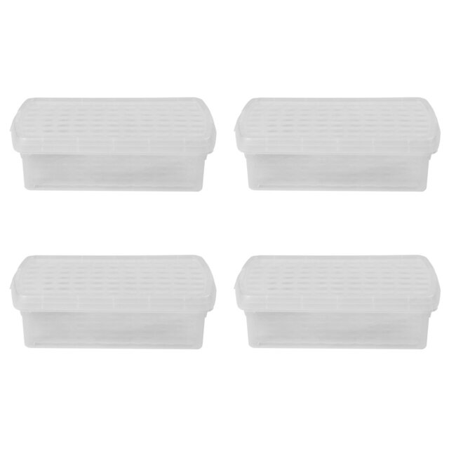 Wham Clip 4x 14L Rectangular Plastic Storage Boxes with Secure Clip ...