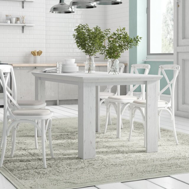 Elly Rectangular 88cm L x 158cm W Dining Table by Wayfair | ufurnish.com