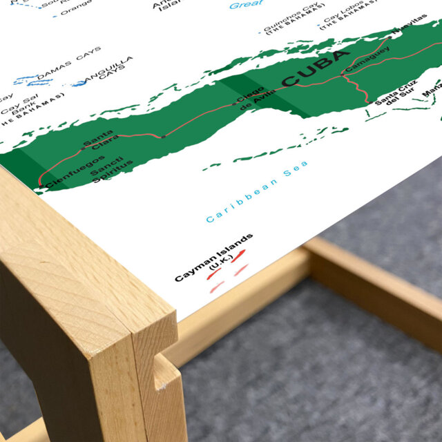 Wanderlust Coffee Table, Bahamas Map Beach Cayman Islands Geography ...