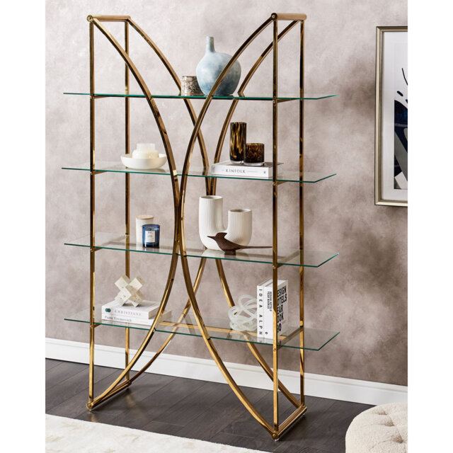 Ayushman 175cm H x 120cm W Stainless Steel Book Cabinet Bookcase by ...