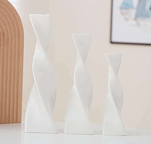 Set of 3 Vases: Ideal Flower Vases for Modern Home and Office Decor ...