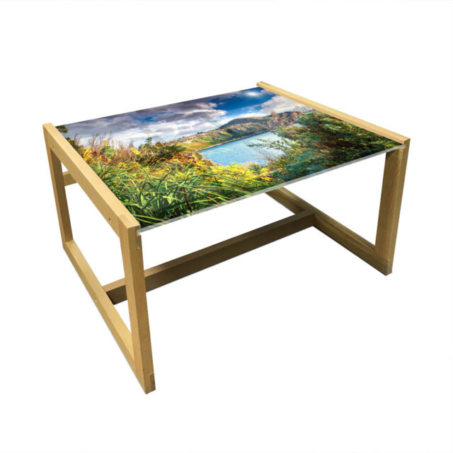 Landscape Coffee Table, Spring Morning Scenery Of Sicily Italian ...