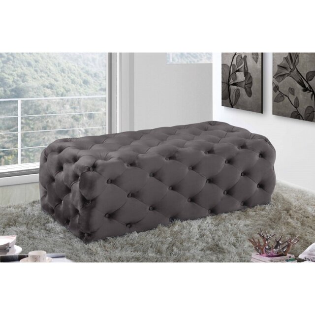 Cron 132Cm Tufted Rectangle Footstool Ottoman by Wayfair | ufurnish.com