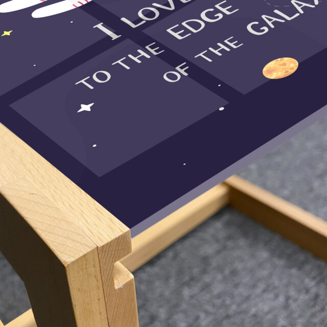 Universe Coffee Table, I Love You To The Edge Of The Galaxy Typography ...