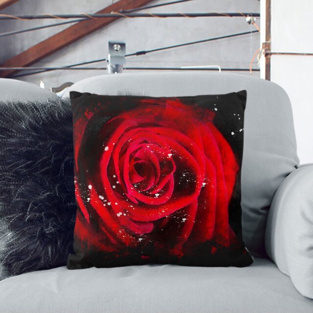 Red Rose Flower Vol.6 Scatter Cushion by Wayfair | ufurnish.com