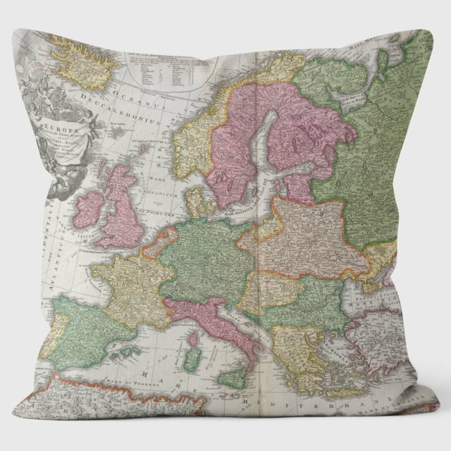 1665 Europe Map British Library Cushion by Wayfair | ufurnish.com