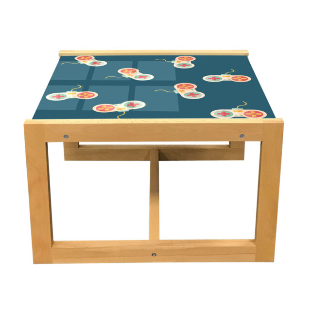 Gaming Coffee Table, Retro Video Games Consoles Repetitive Pattern ...