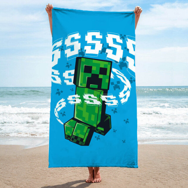 Minecraft - SSS Creeper 100% Cotton Beach Towel by Wayfair | ufurnish.com