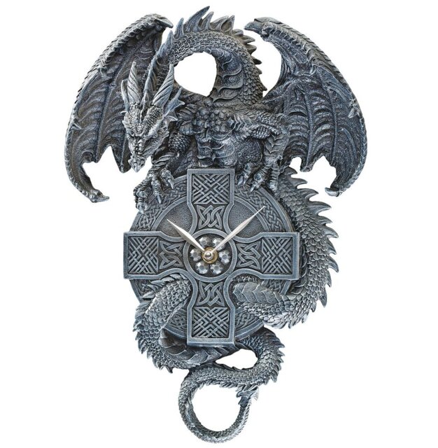The Celtic Timekeeper Sculptural Dragon Wall Clock by Wayfair ...
