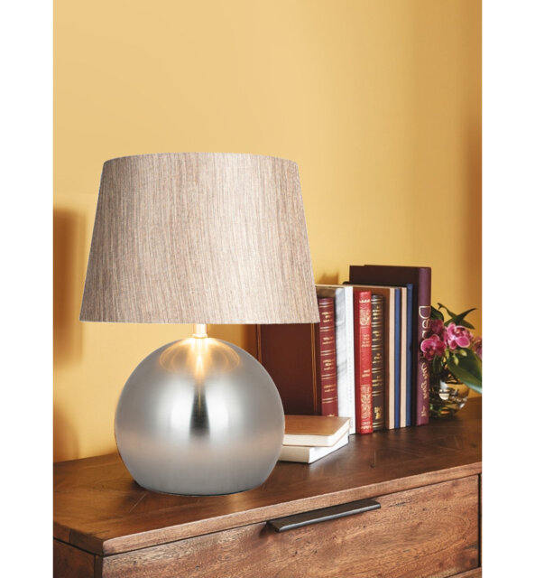 Boru 43cm Silver Metal Ball Table Lamp by Wayfair | ufurnish.com