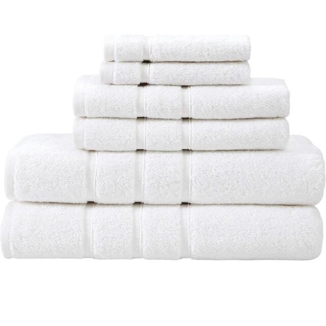 500 GSM Poly Cotton 3 Piece Towel Set Hand Towel Bath Towel And Bath ...