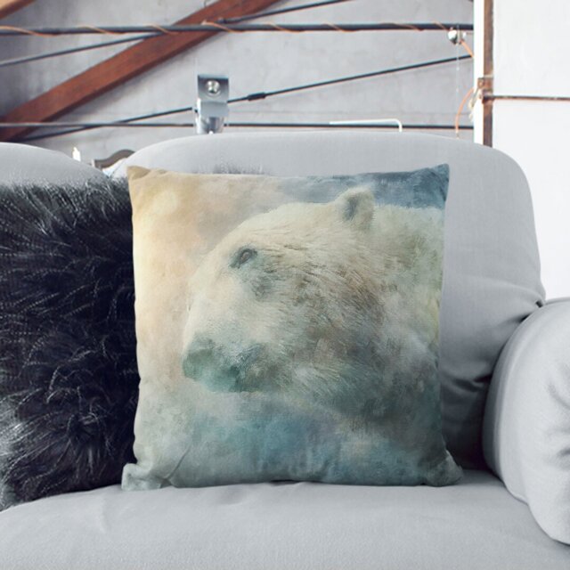Mystical Polar Bear Cushion with Filling by Wayfair | ufurnish.com