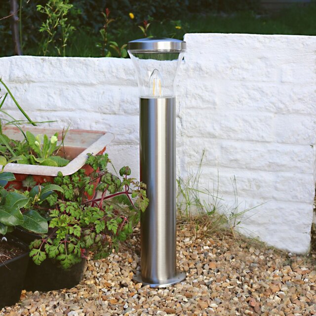 Stainless Steel Integrated LED Metal Bollard Light by Wayfair ...