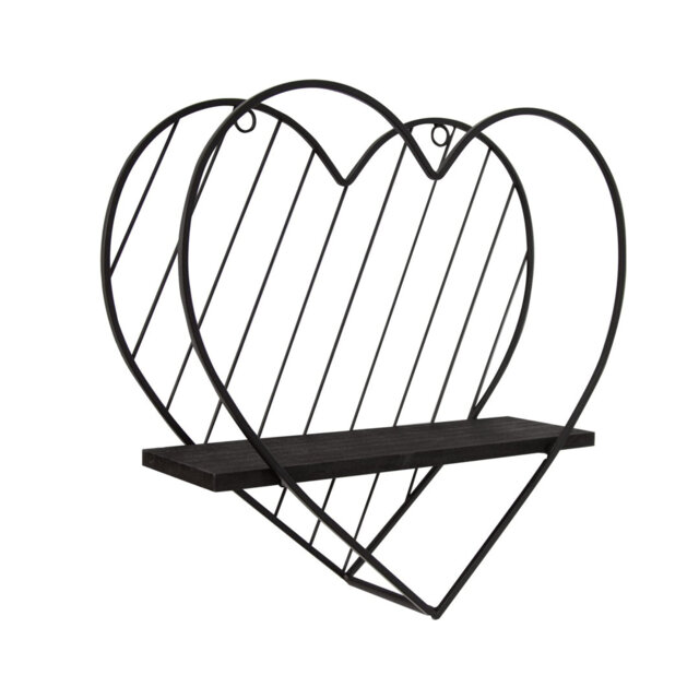 Wall Shelves Metal Floating Shelves Heart Shape Design Industrial ...