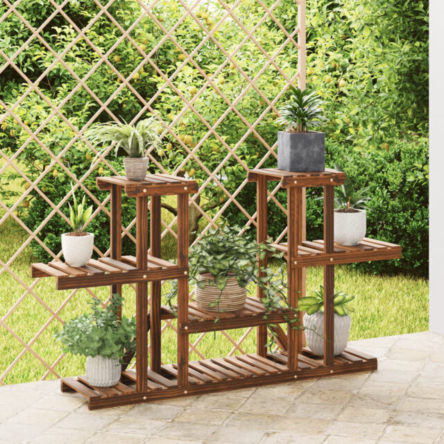 Bathild Rectangular Multi-tiered Solid Wood Plant Stand by Wayfair ...