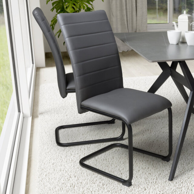 Carson Leather Effect Black Dining Chair by Wayfair | uFurnish.com